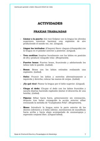Cuentos para aprender a hablar | DOC
