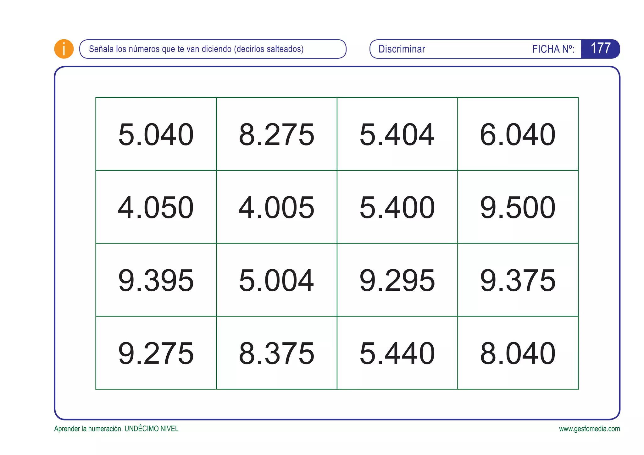 Aprender la numeración. del 1000 al 9999 11 | PDF