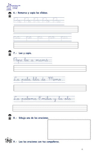 Aprendiendo a leer y escribir la p | PDF