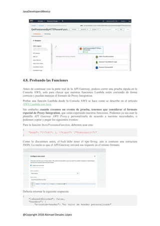 Aprendiendo AWS Lambda con API Gateway y DynamoDB | PDF