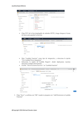 Aprendiendo AWS Lambda con API Gateway y DynamoDB | PDF