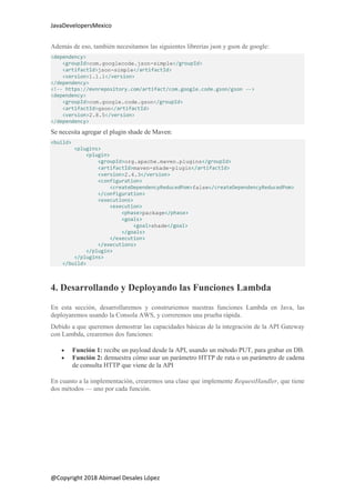 Aprendiendo AWS Lambda con API Gateway y DynamoDB | PDF