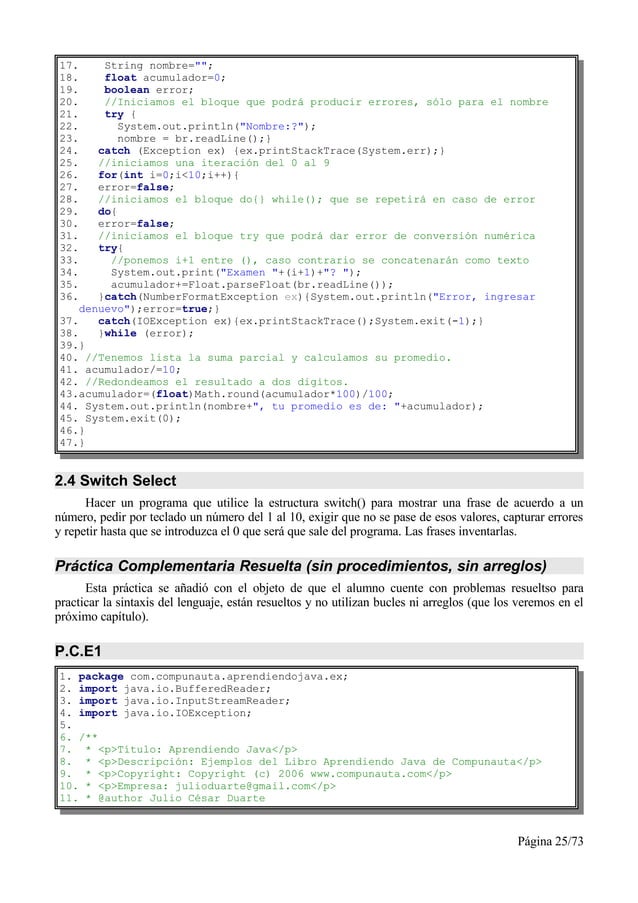 Aprendiendo java | PDF
