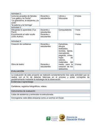 Aprendiendo valores mediante la fábula | PDF