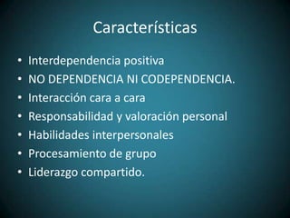 Aprendizaje..cooperativo, significativo y contnuo | PPTX