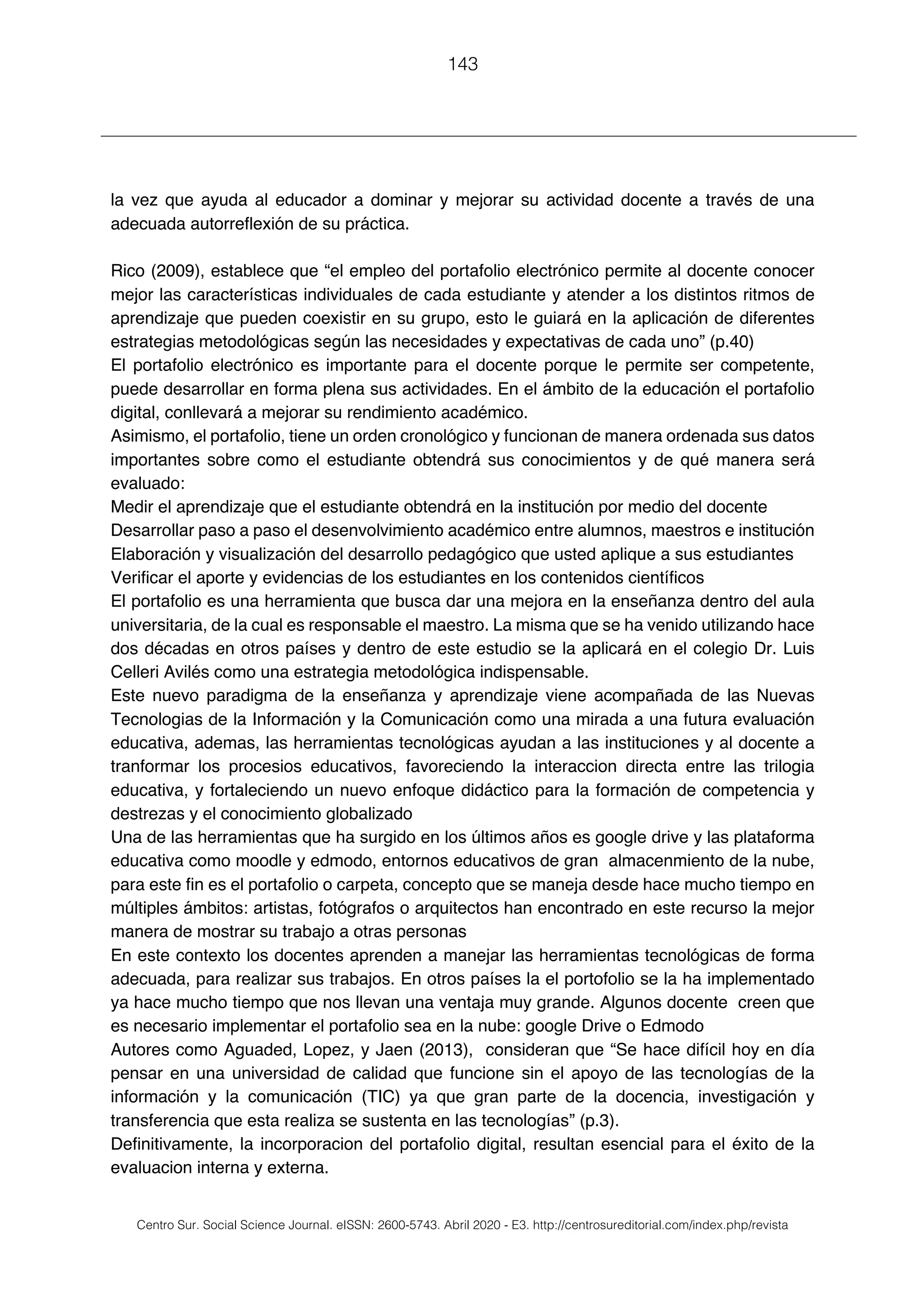 El portafolio electrónico en la enseñanza de la Educación Física | PDF