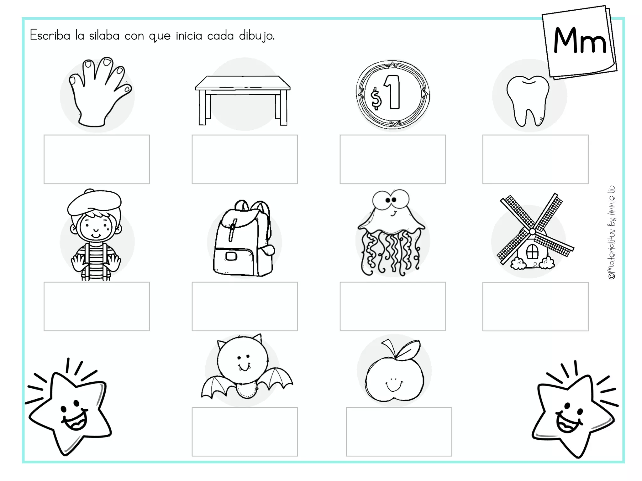 Aprendo a leer y escribir m l s t | PPT