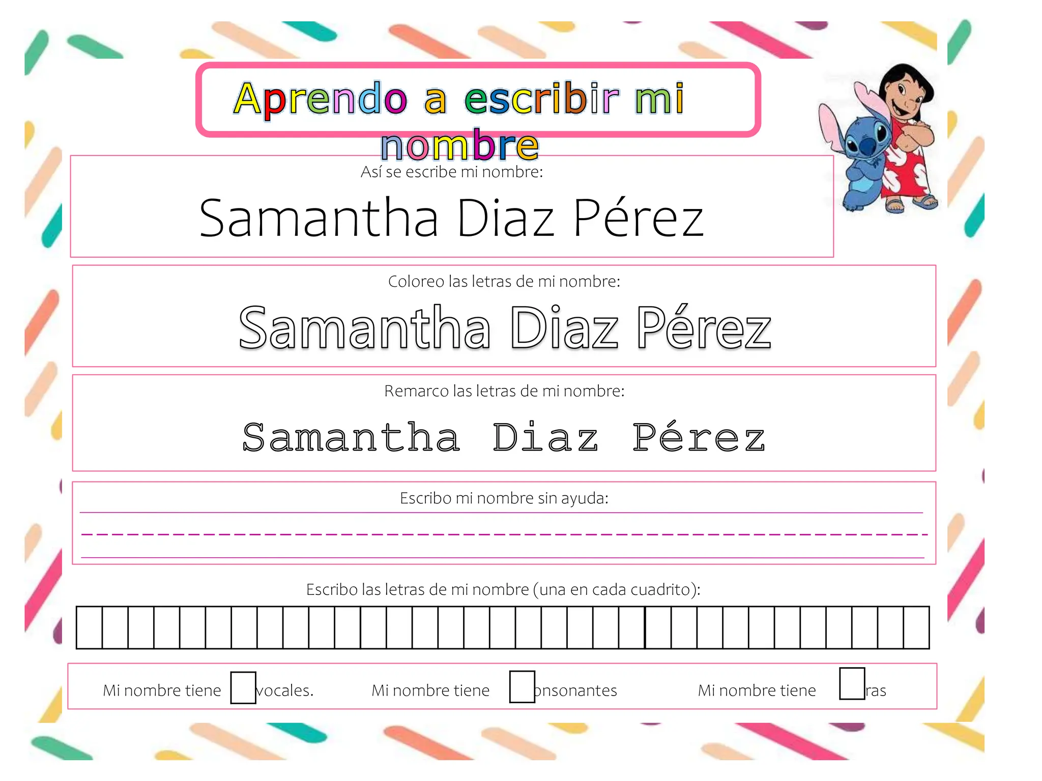 Aprendiendo mi nombre primero de primaria | PPTX