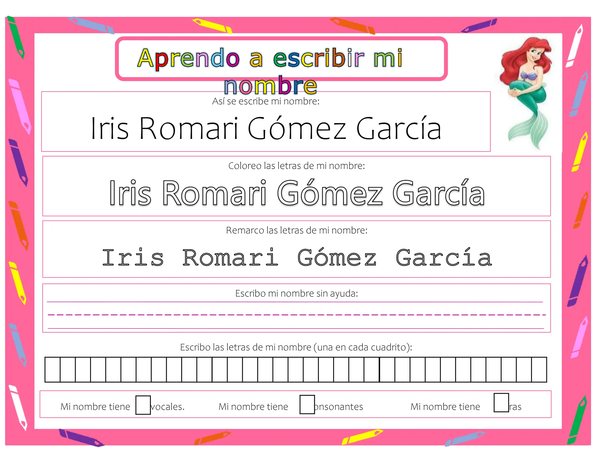 Aprendiendo mi nombre primero de primaria | PPTX