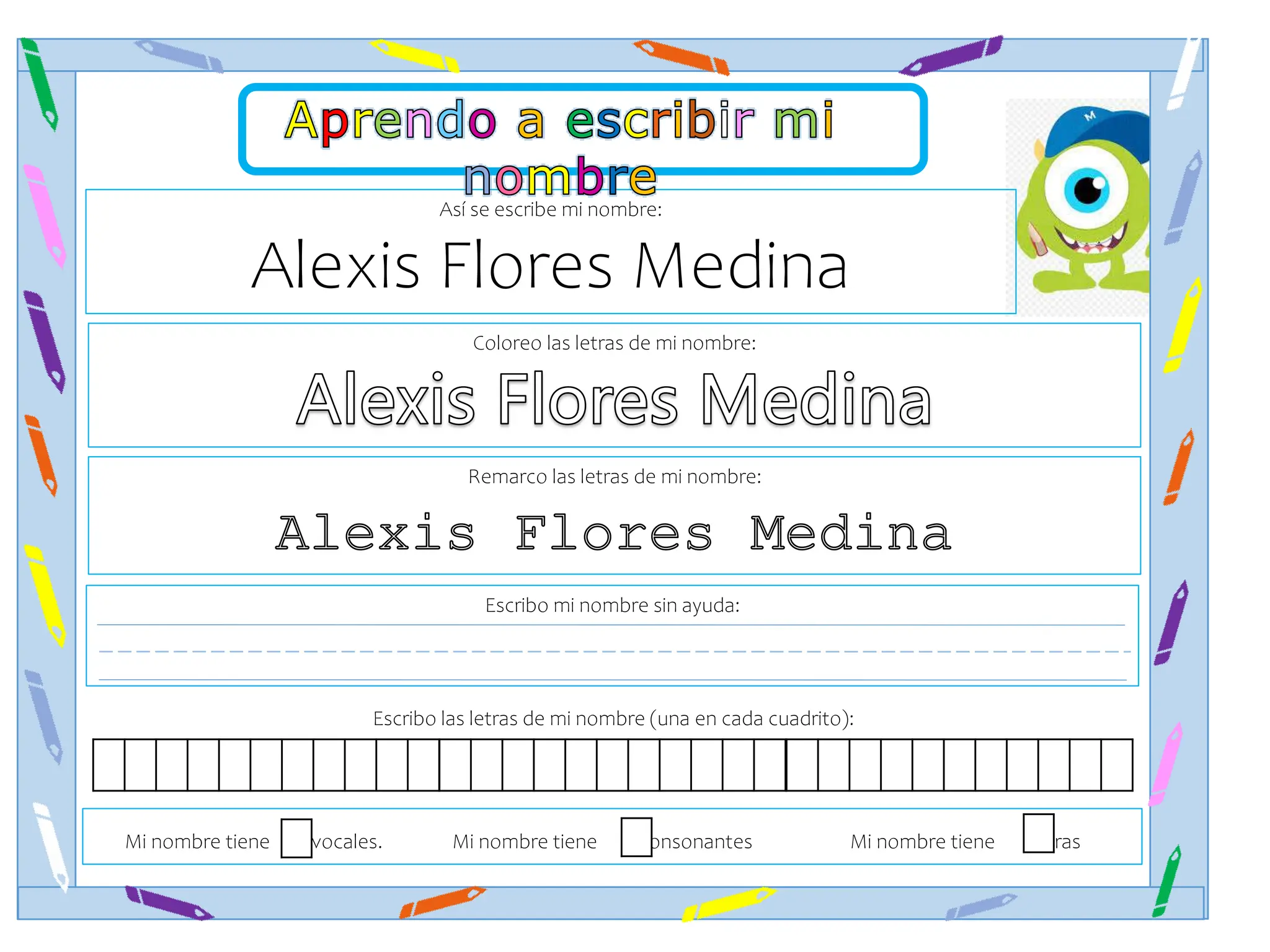 Aprendiendo mi nombre primero de primaria | PPTX