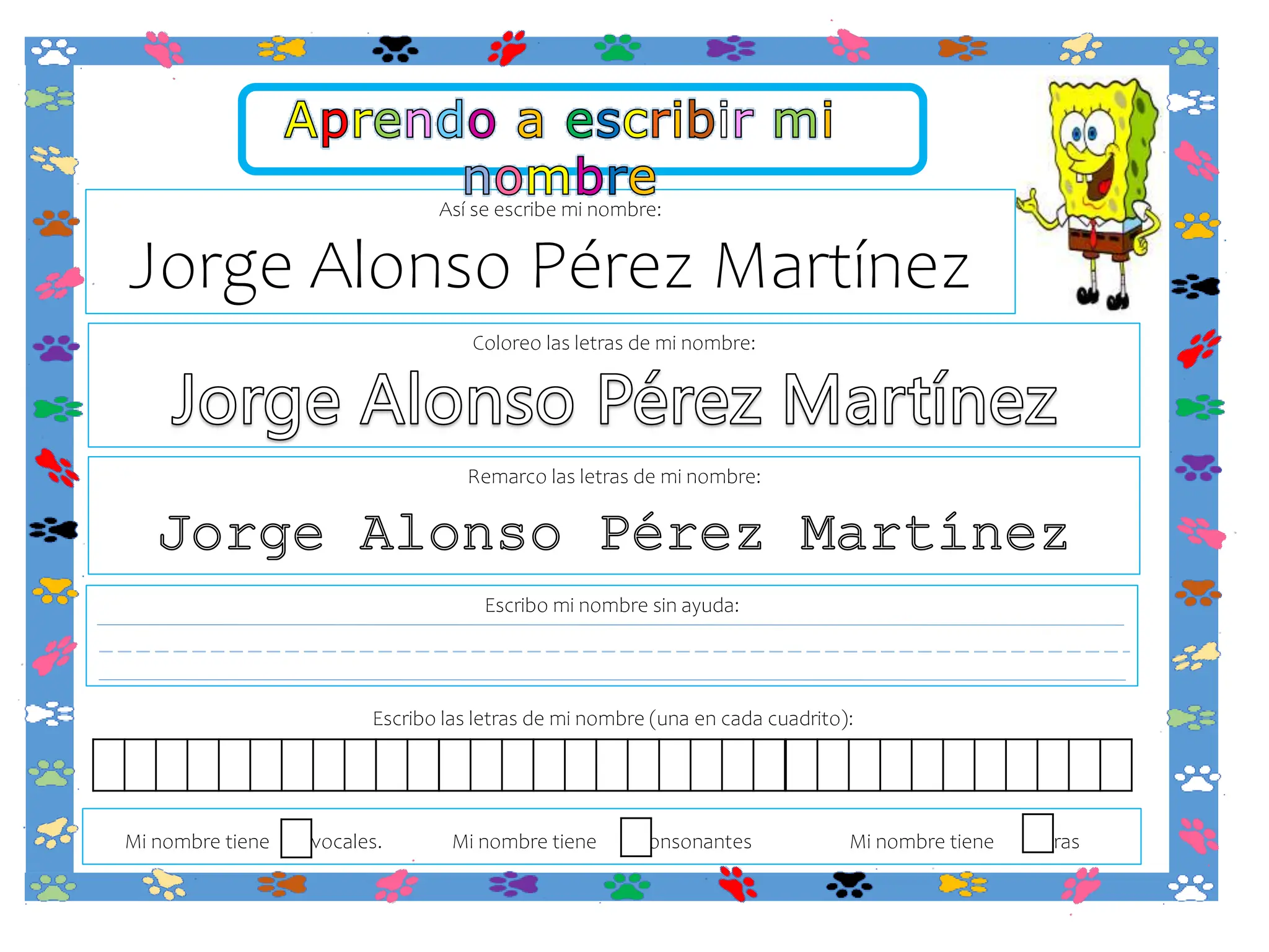 Aprendiendo mi nombre primero de primaria | PPTX