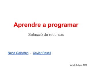 Recursos per aprendre a programar | PPT