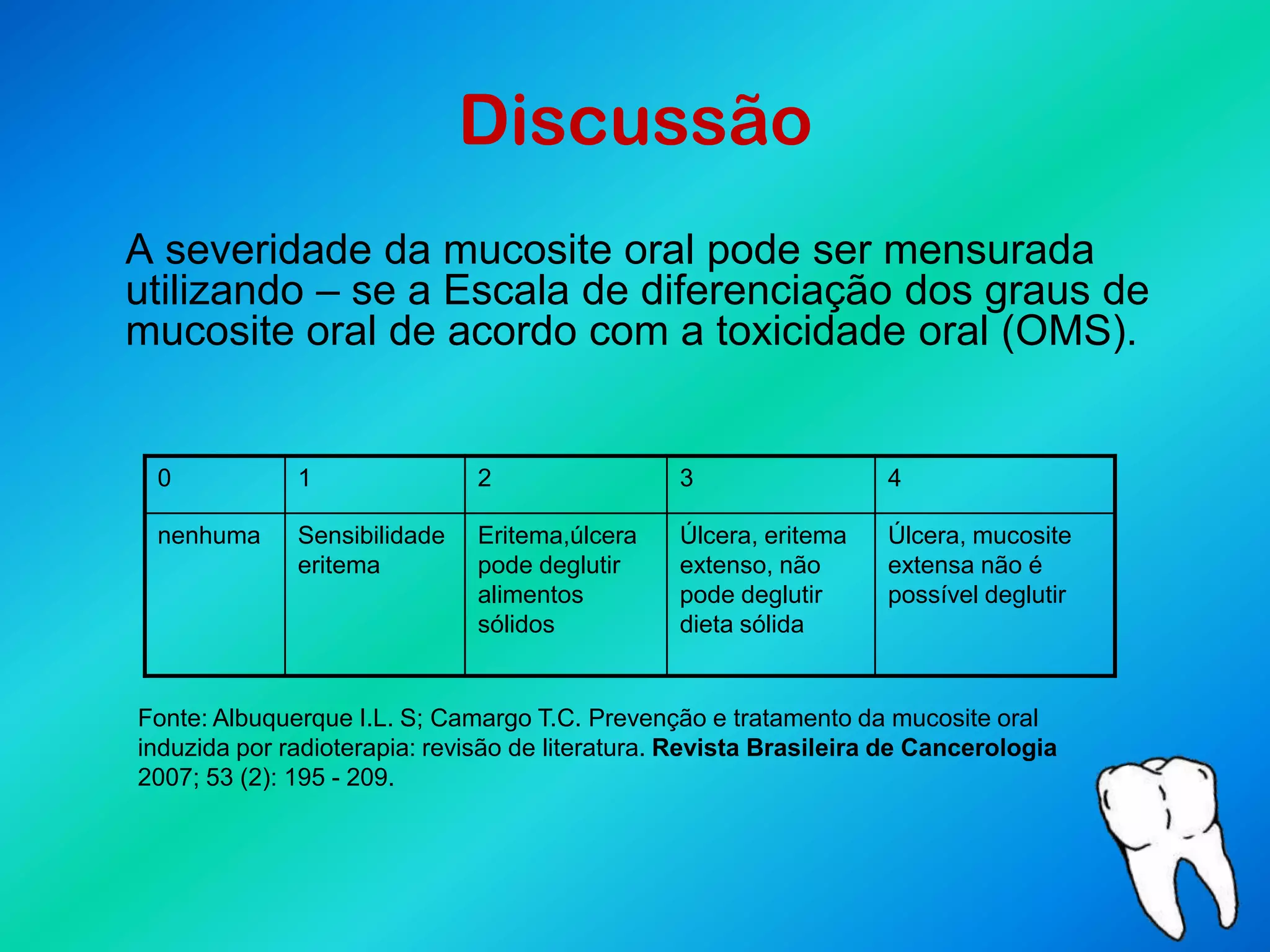 Apresenta.. tcc mucosite | PPSX