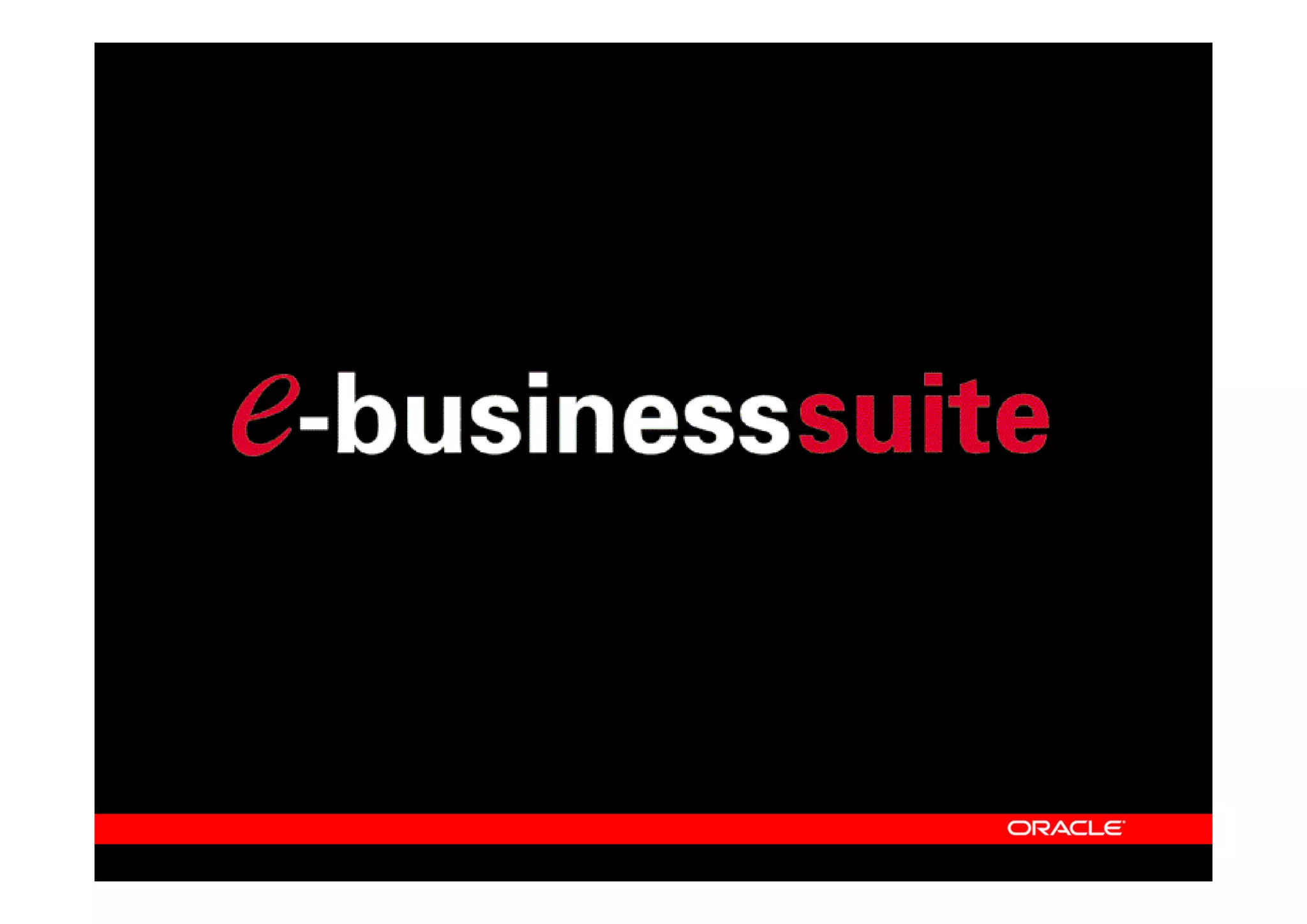 Apresentação Erp Oracle Ebs Pdf Business Utilities Business
