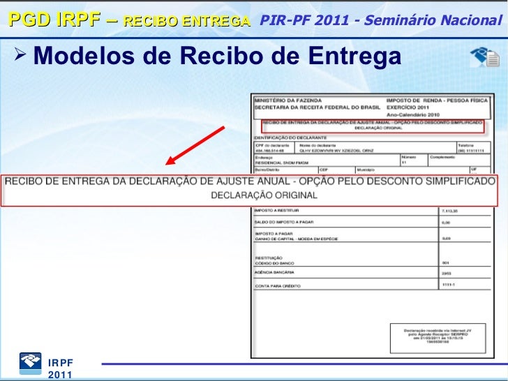 PGD IRPF 2011 PRINCIPAIS NOVIDADES