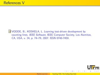 Teaching TDD, the Coding Dojo Style | PDF
