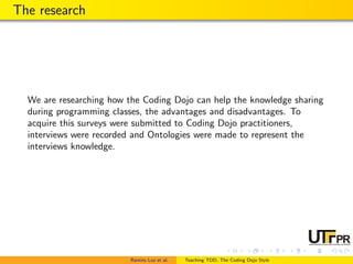 Teaching TDD, the Coding Dojo Style | PDF