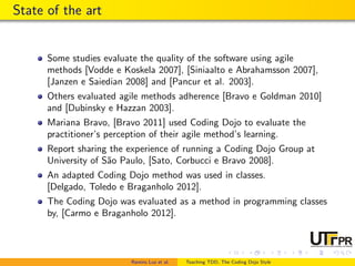 Teaching TDD, the Coding Dojo Style | PDF