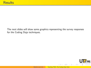 Teaching TDD, the Coding Dojo Style | PDF