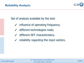 Reliability Evaluation of Combinational Circuits from a Standard Cell Library | PDF