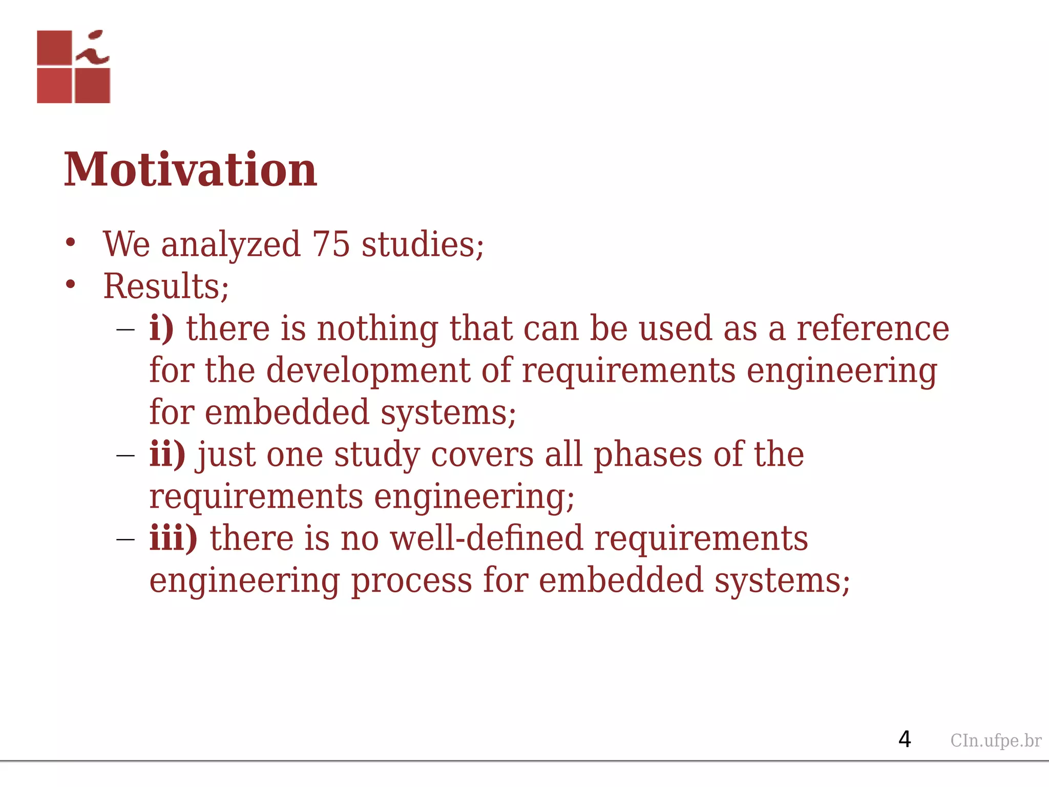 Towards A Metamodel For A Requirements Engineering Process Of Embedded Systems Ppt