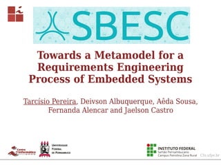 Towards a Metamodel for a Requirements Engineering Process of Embedded ...