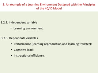 IDEE Workshop: Applying the 4C-ID Model to the Design of a Digital ...