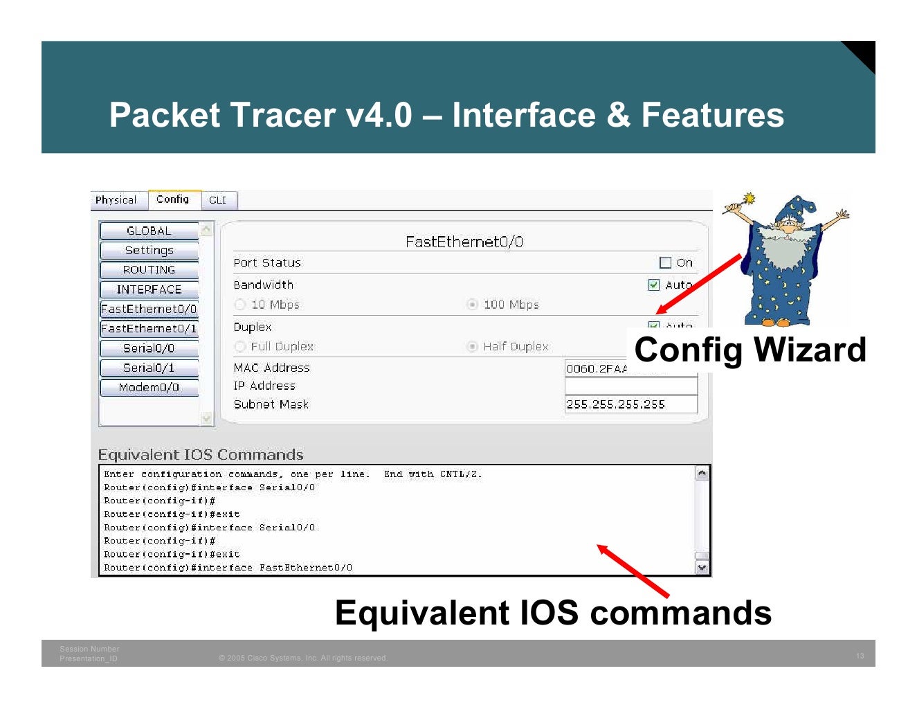 Comandos Packet Tracer