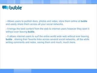 Buble presentation | PPT