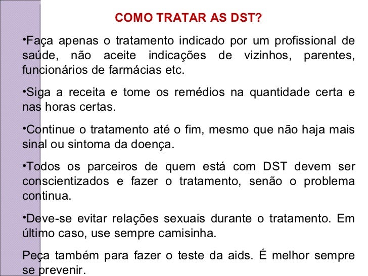 DOENÇAS SEXUALMENTE TRANSMISSÍVEIS - DSTs