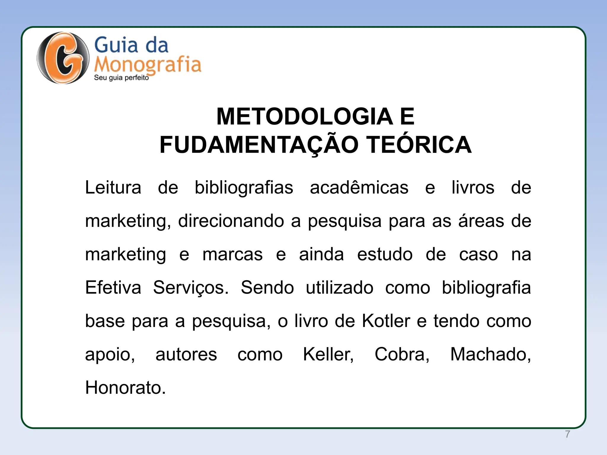 Modelo de apresentação de TCC em power point | PPT
