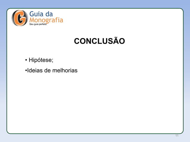 Modelo de apresentação de TCC em power point | PPT