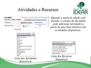 Atividades no Moodle(Recursos e Atividades) | ODP