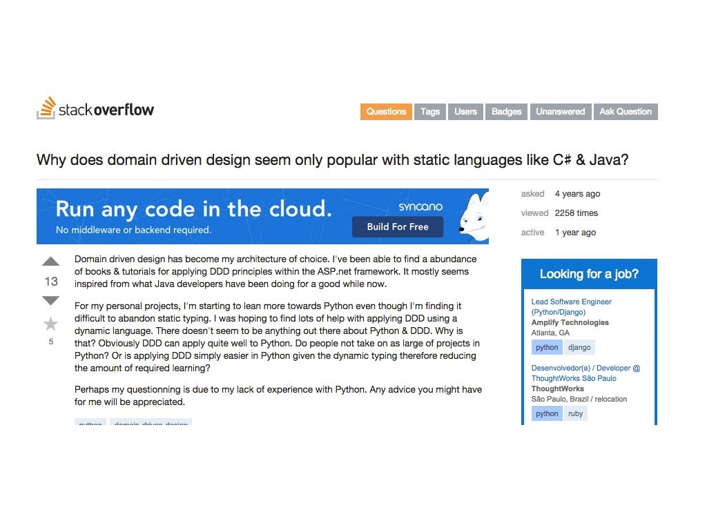 Domain driven design python - engdro