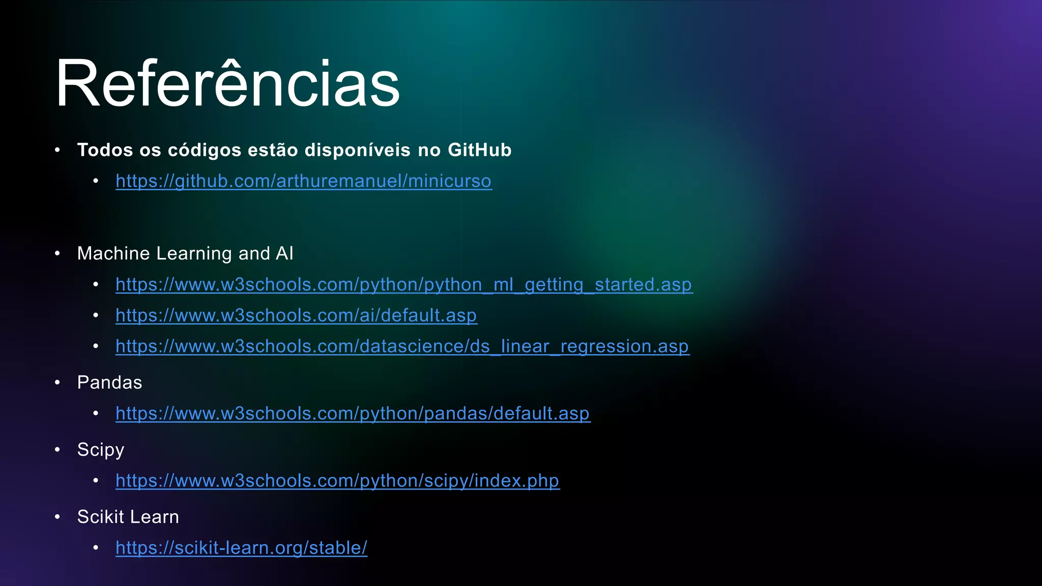 Apresentação - Minicurso de Introdução a Python, Data Science e Machine ...