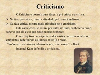Dogmatismo, Ceticismo e Criticismo | PPTX