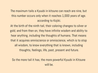 Kitsune, the mystical fox of Japanese mythology | PDF