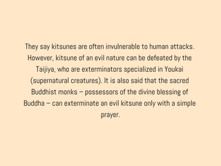 Kitsune, the mystical fox of Japanese mythology | PDF
