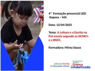 Apresentação formação de professores leei | PPTX