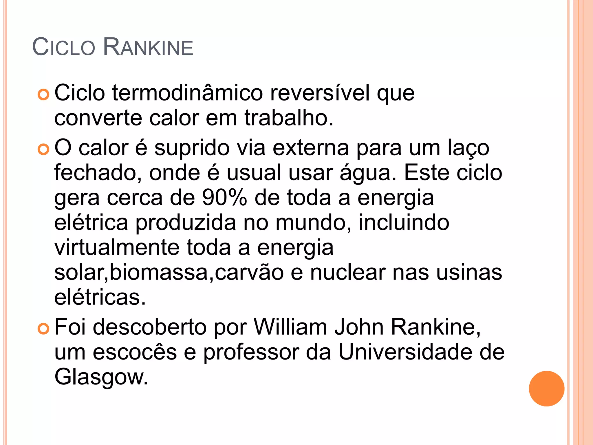 Ciclo rankine | PPTX | Physics | Science