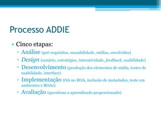 Metodologias de Desenvolvimento para a Construção de Objetos de ...