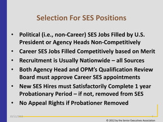U.S. Federal Senior Executive Service - Its purpose, features ...