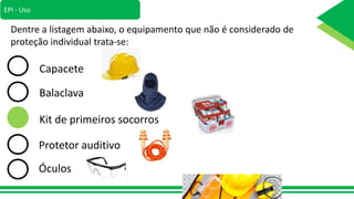 Apresentação de SIPAT - Tema EPI, cuidado e reponsabilidades | PPTX