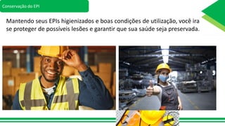 Apresentação de SIPAT - Tema EPI, cuidado e reponsabilidades | PPTX