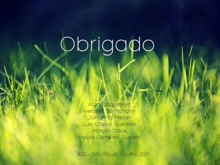 Apresentação final obrigado