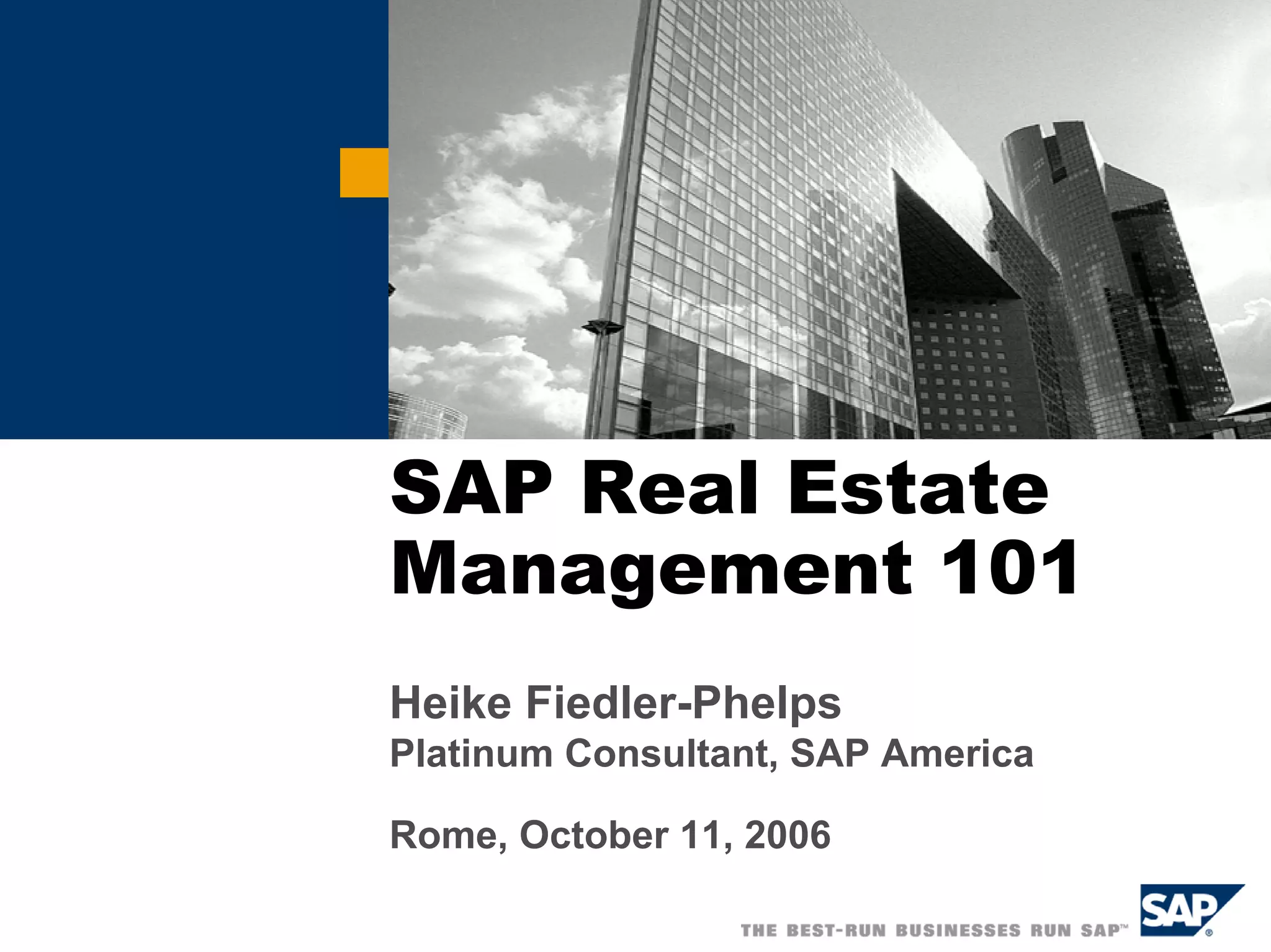 SAP Real Estate Beneficios | PDF
