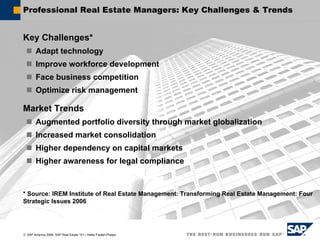 SAP Real Estate Beneficios | PDF