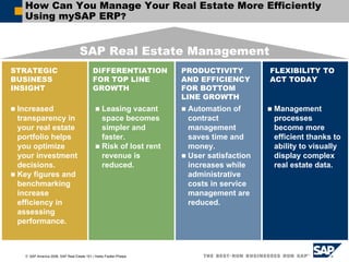 SAP Real Estate Beneficios | PDF