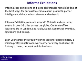Apresentação informa exhibitions | PPT | Large Business | Business
