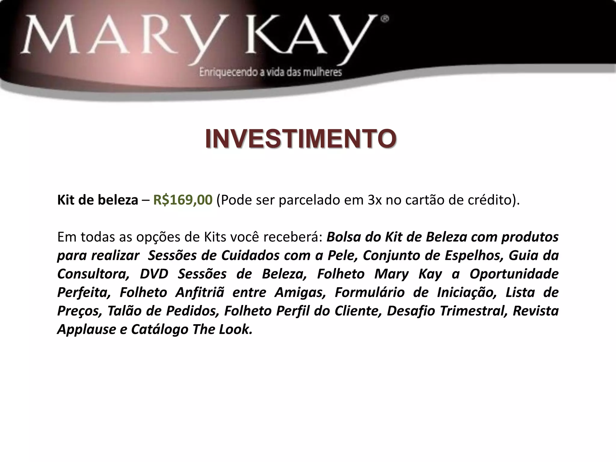 Apresentação oportunidade mary kay | PDF